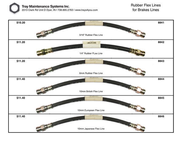 Flex Lines Assortment – Tray Maintenance Systems, Inc.