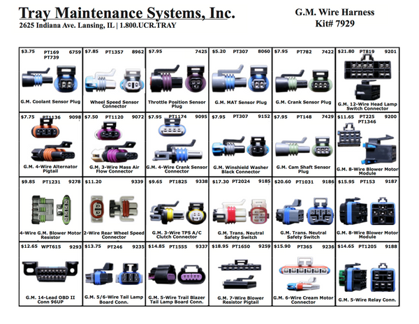 GM Wire Harness Assortment – Tray Maintenance Systems, Inc.